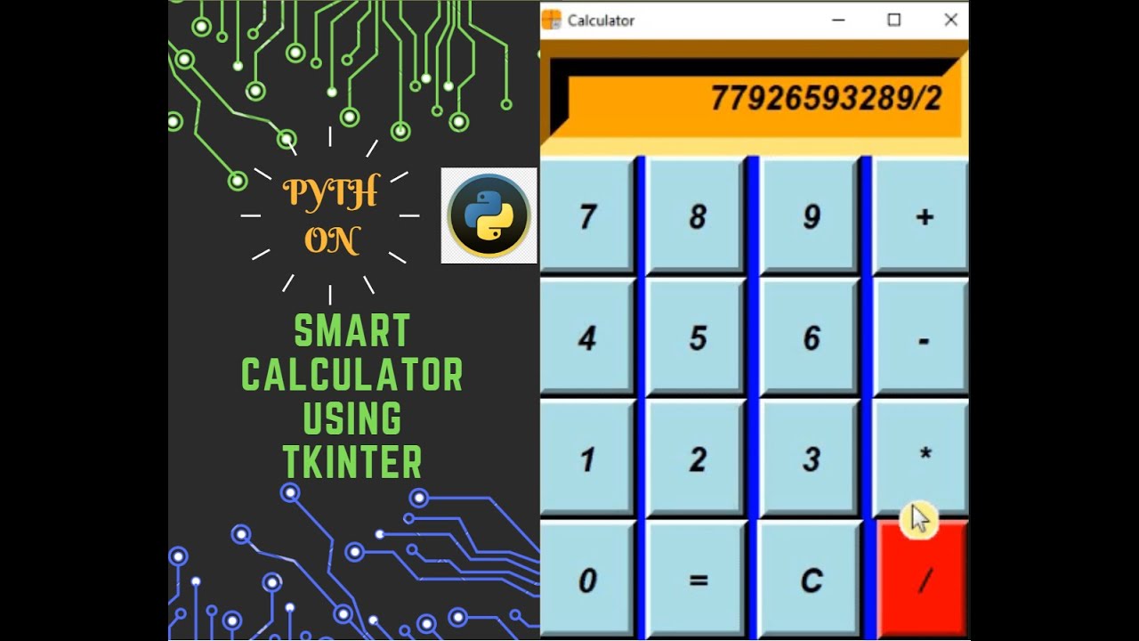 Calculator Project Using Python Part 4 Youtube