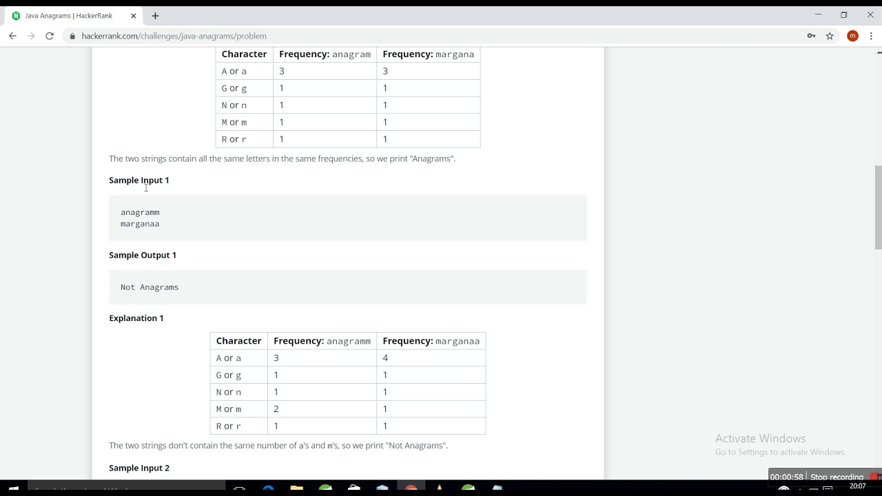 Java Anagrams Hackerrank Solved Youtube