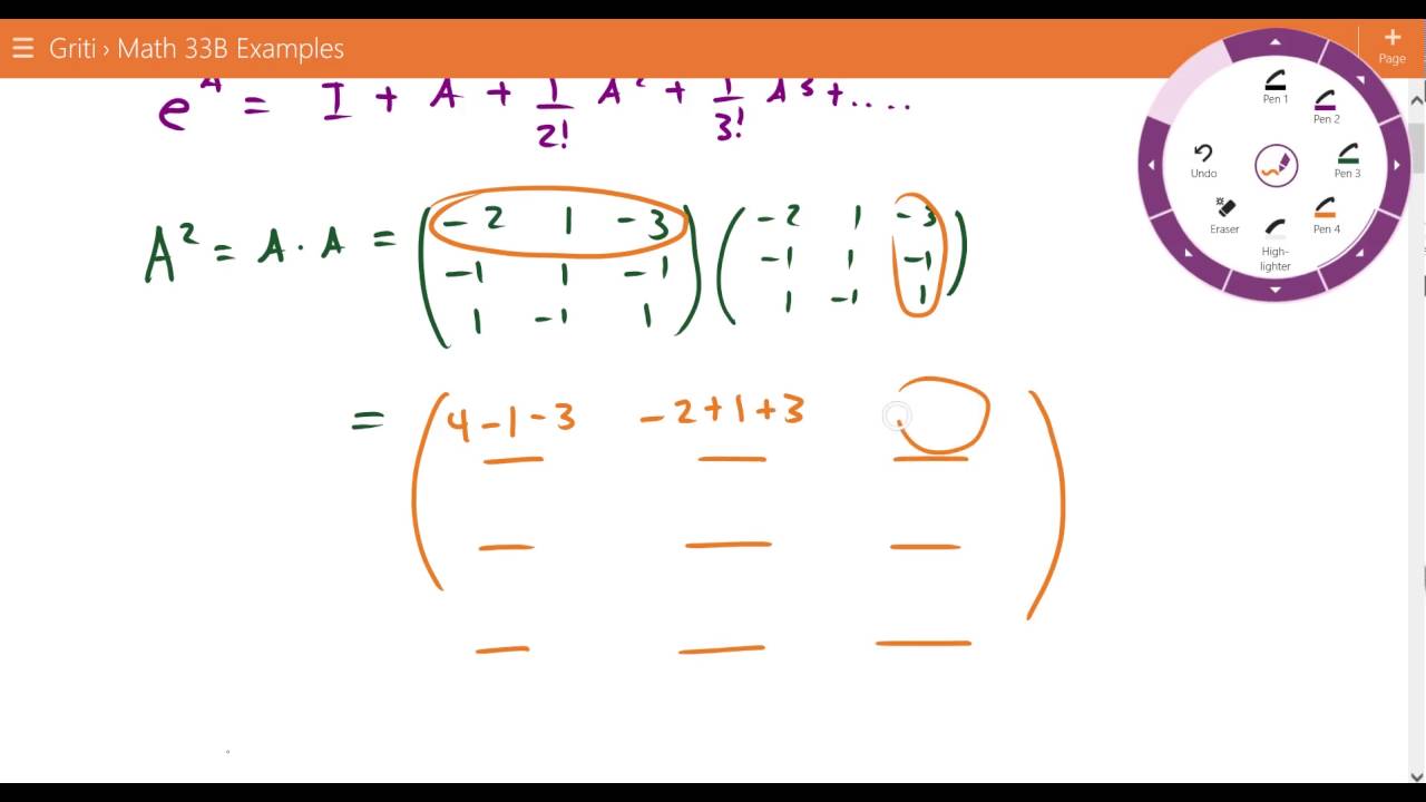 Matrix Exponentials Examples Exponential Of A Matrix Eicqn