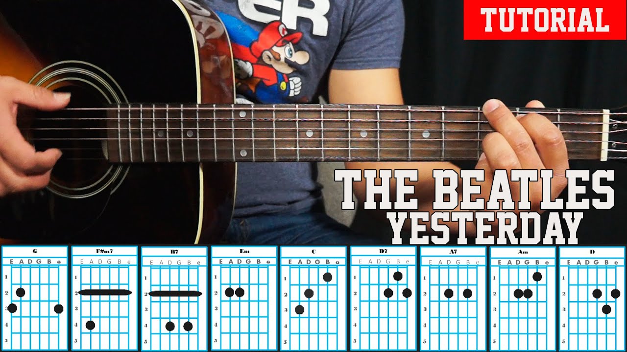 Como Tocar Yesterday The Beatles Tutorial Acordes Youtube