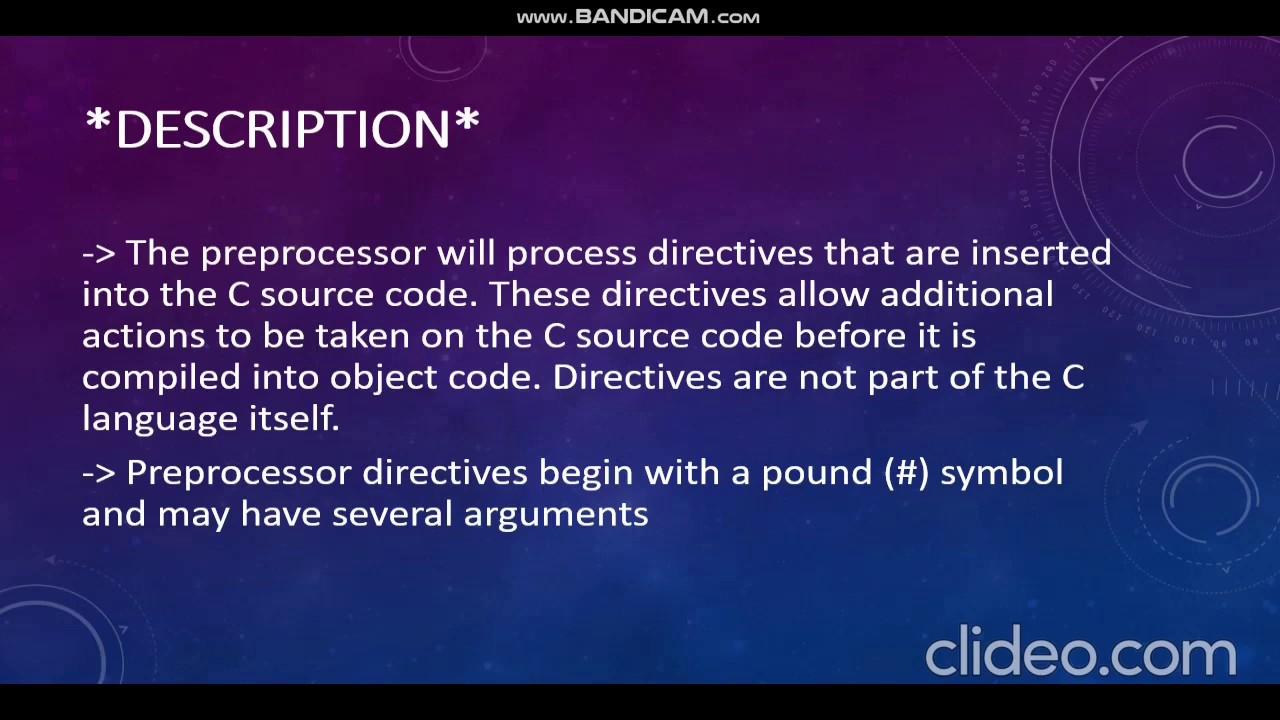 Preprocessor Directives Youtube
