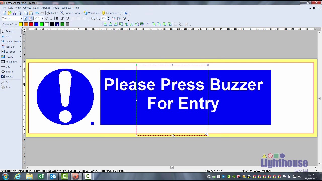 Lighthouse Cpm 100 Inserting A Cut Shape Youtube