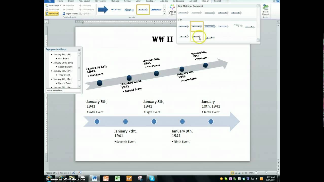 Timeline Smartart Powerpoint Gasecode