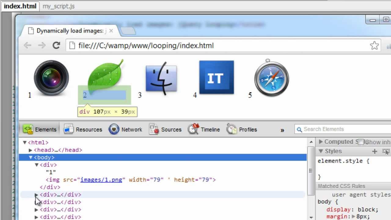 Dynamically Load Images Jquery Looping Youtube