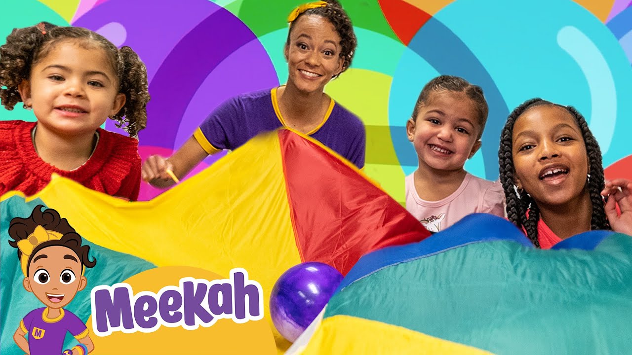 Meekah Plays Parachute Game With New Friends Blippi And Meekah Kids
