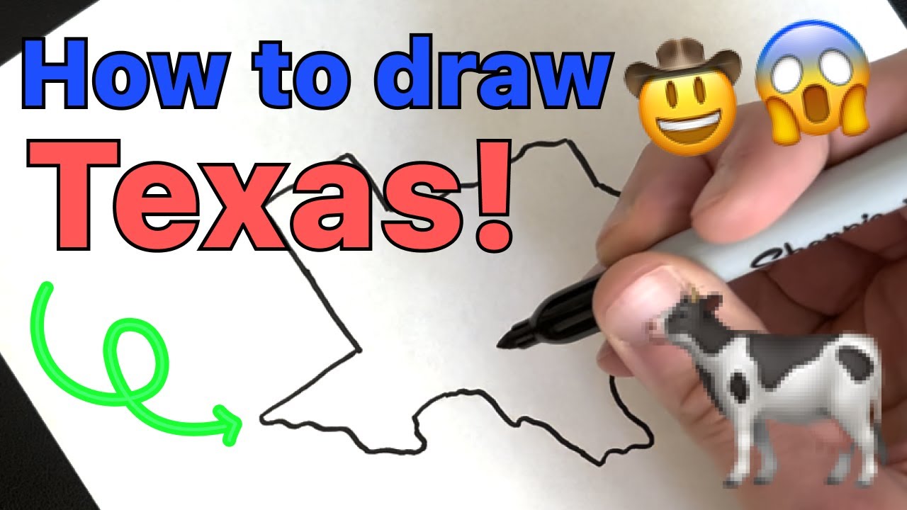 Let S Draw Texas Easy And Simple Step By Step Tutorial Youtube