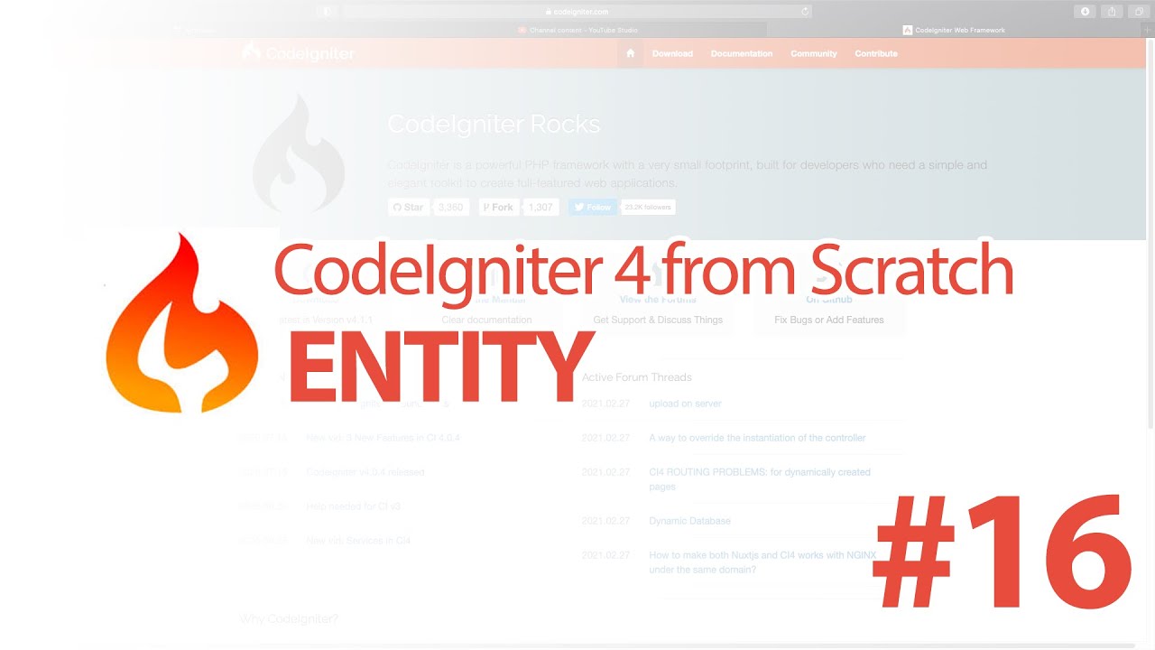 16 Entity Codeigniter 4 From Scratch Youtube