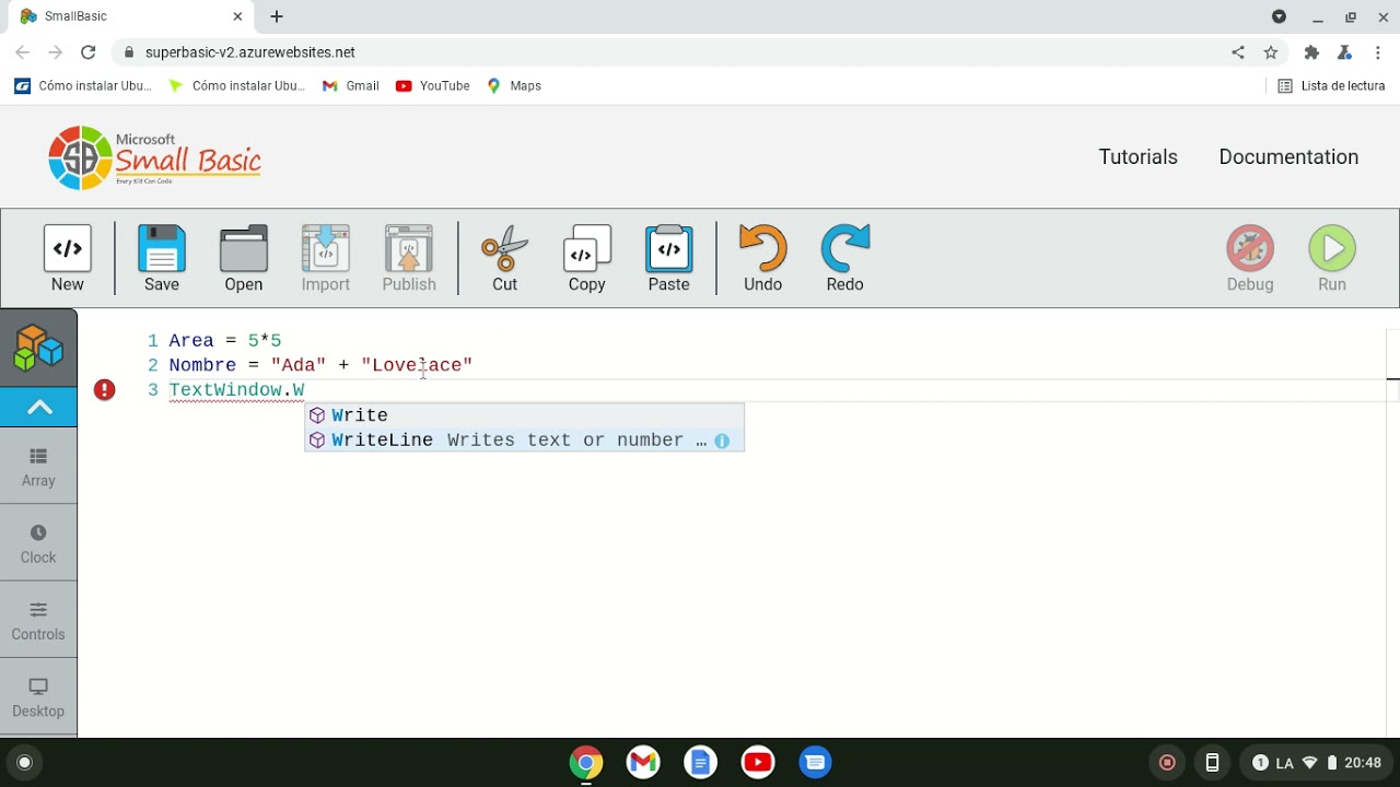 Tutorial De Small Basic Variables Youtube