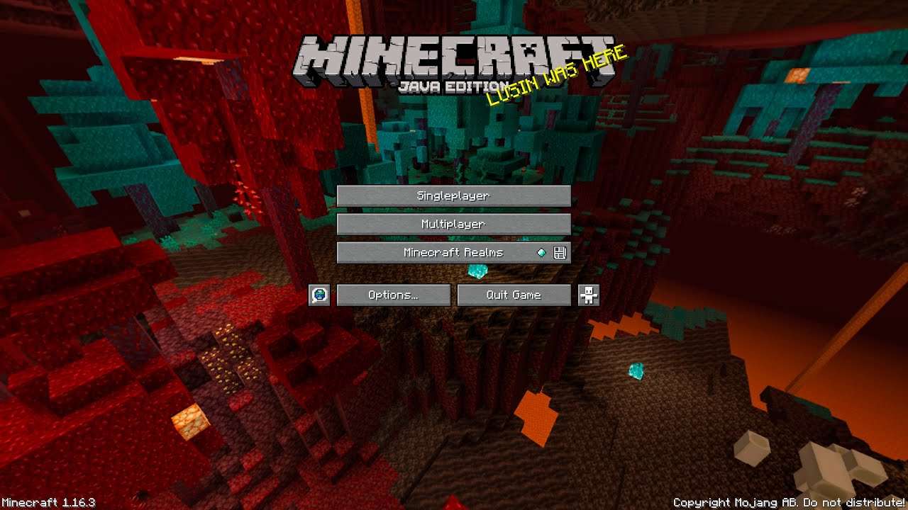 Minecraft 1 16 Title Screen Nether Update 4k 60fps 2 Hours Youtube