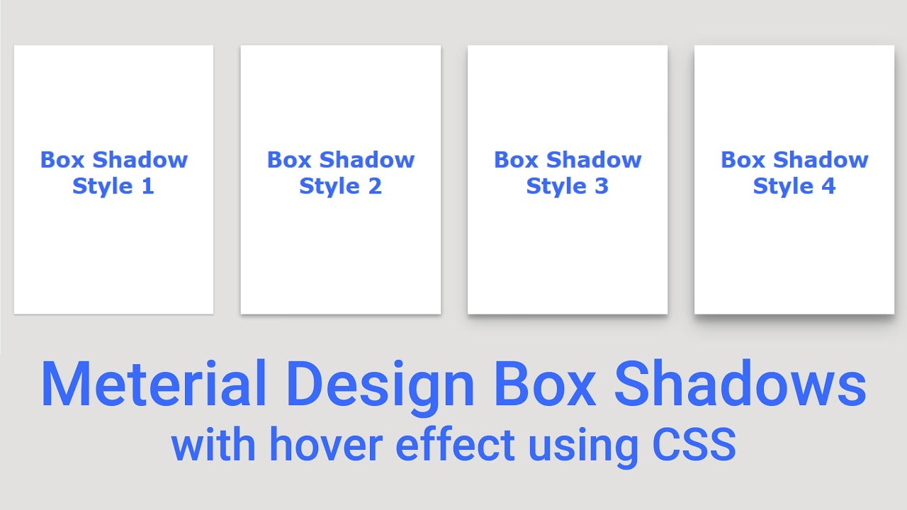 Box Shadow Css Material At Dominique Ortega Blog