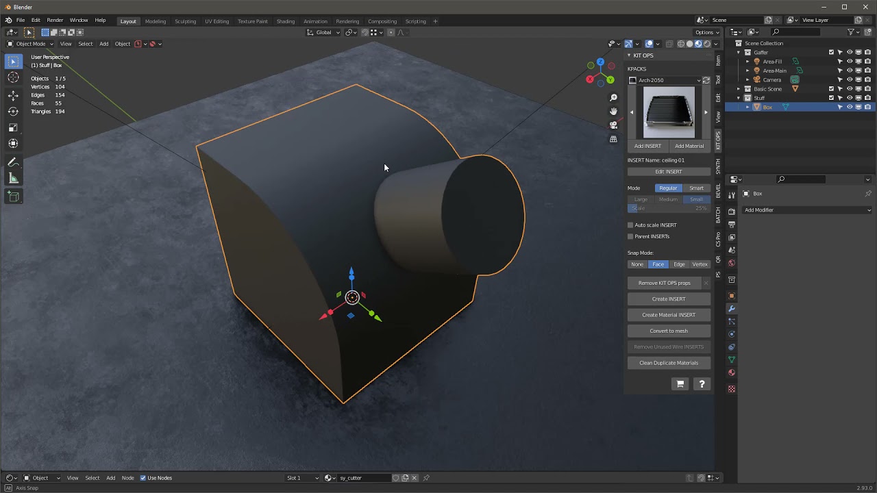 Surface Intersect In Blender Youtube