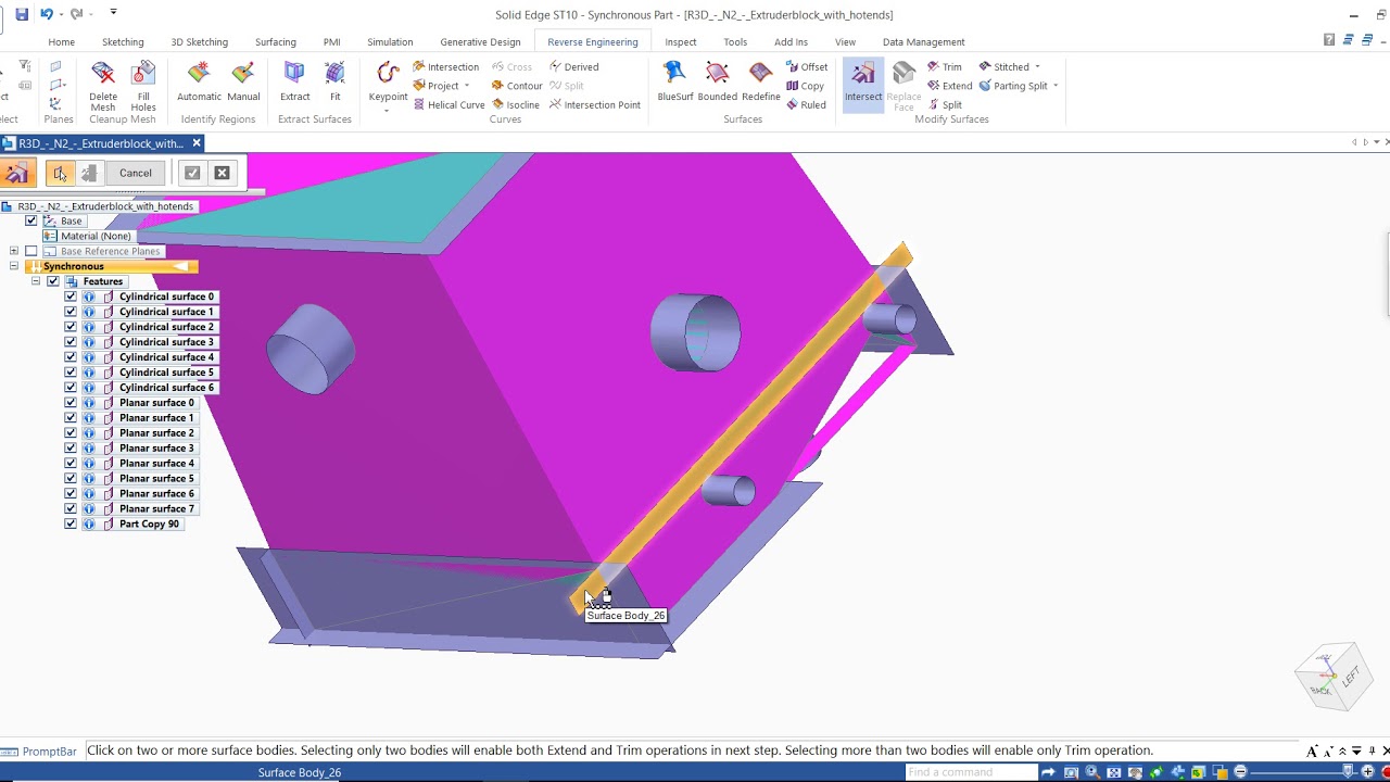 Solid Edge St10 Reverse Engineering Youtube