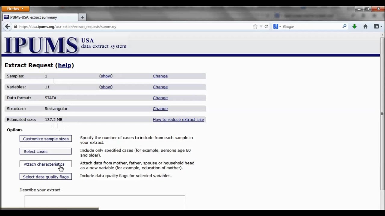 Getting Started With Ipums Part 2 Ordering Data Youtube