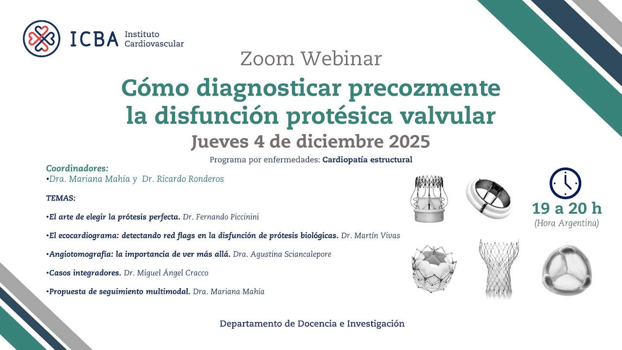 Cómo Diagnosticar Precozmente La Disfunción Protésica Valvular Youtube