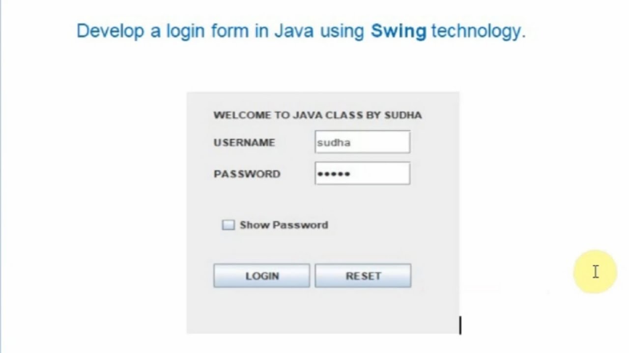 108 How To Create Simple Login Form In Java Swing Gui Make A Login