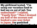 My Girlfriend Texted I M Using Our Vacation Fund To Bail My Ex Out Of ...
