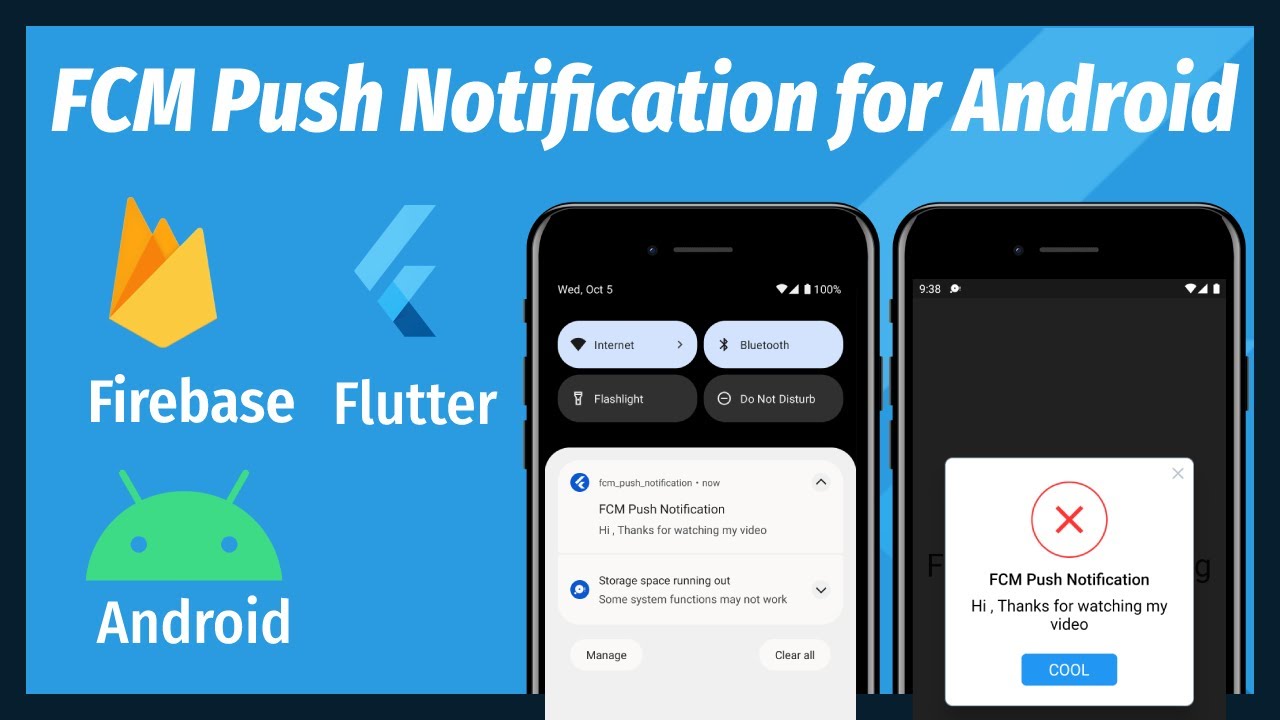 Flutter Firebase Cloud Messaging Push Notification Android Push