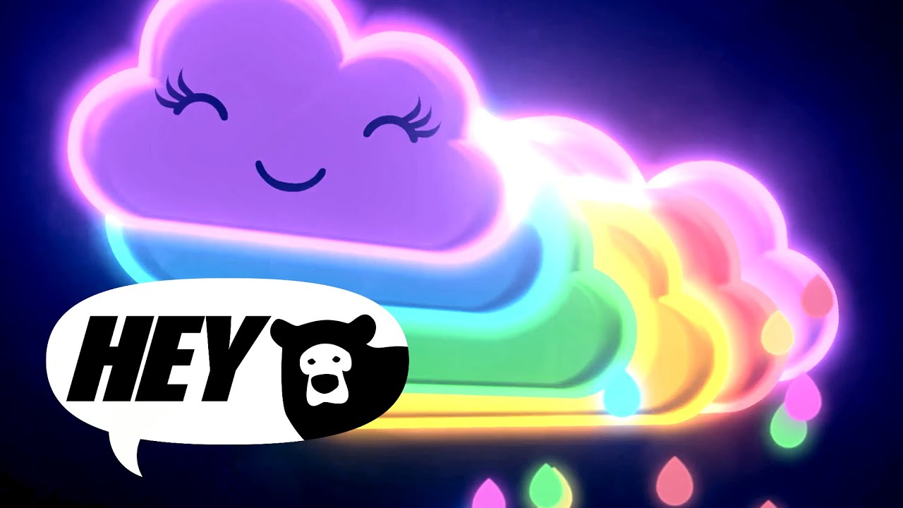 Hey Bear Sensory Rainbow Dance Party Fun Video With Colourful