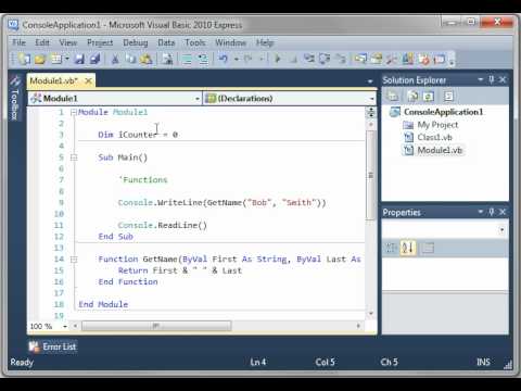 Visual Basic 19 Functions Youtube
