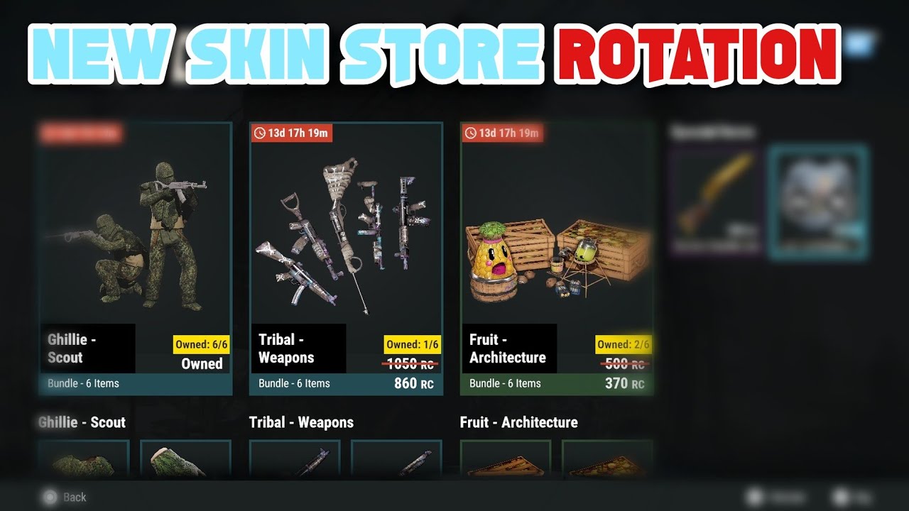New Skin Store Rotation In Rust Console Youtube