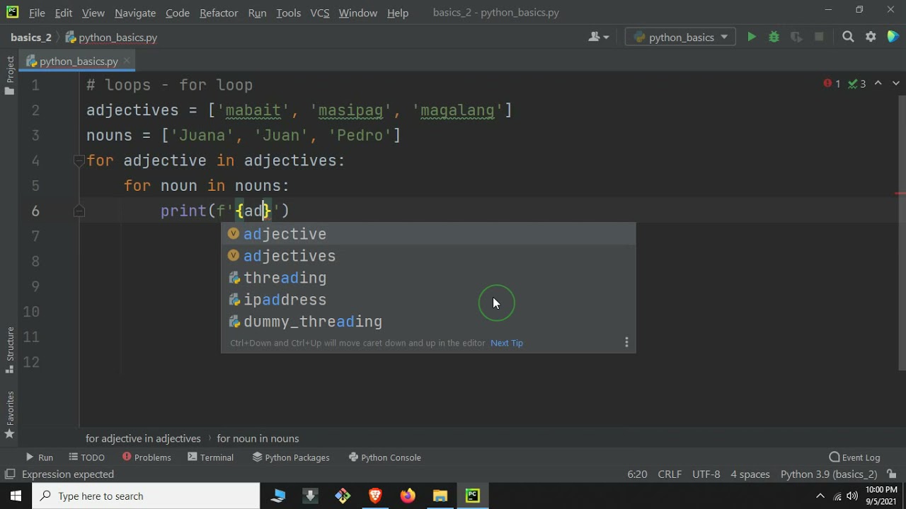 49 Tagalog Python Basics Tutorial For Loop Youtube