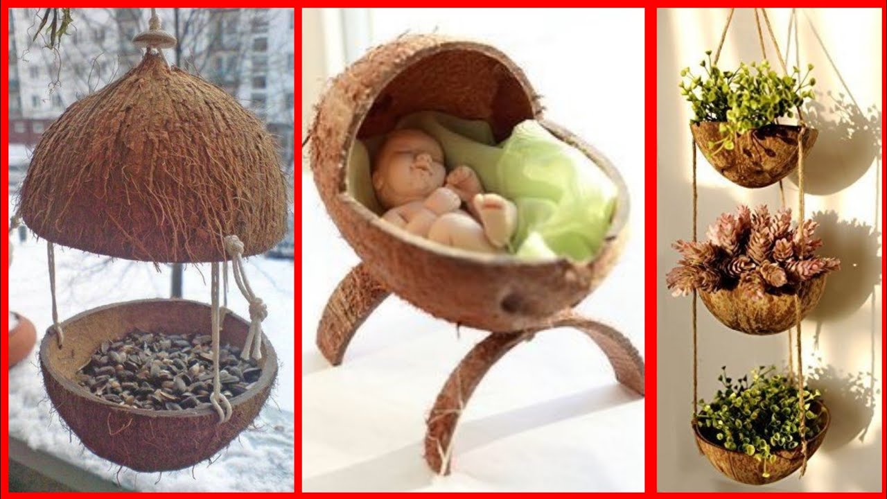 Very Beautiful Coconut Shell Craft Ideas 45 Off