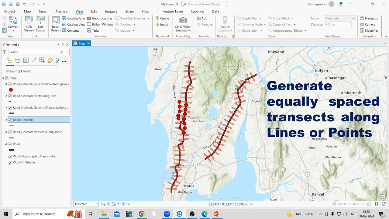 Generate Equally Spaced Transects Along Lines Or Points In Arcgis Pro