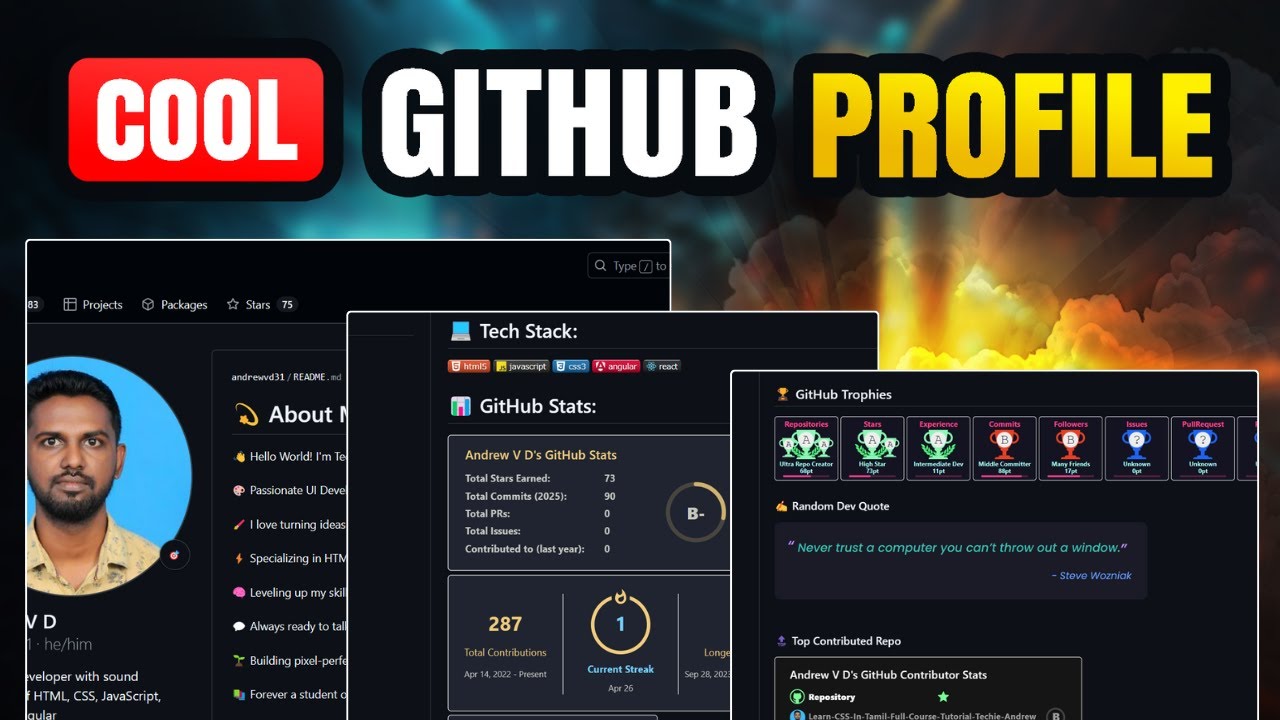 Create An Attractive Github Profile In Minutes Youtube