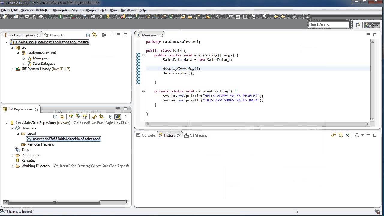 Creating A Repository Git Eclipse Old Youtube