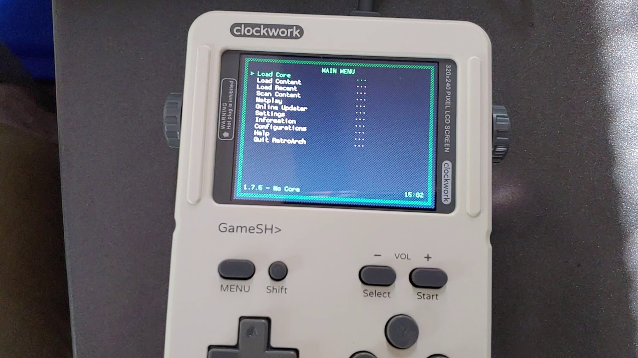 Clockwork Gameshell Menu Youtube