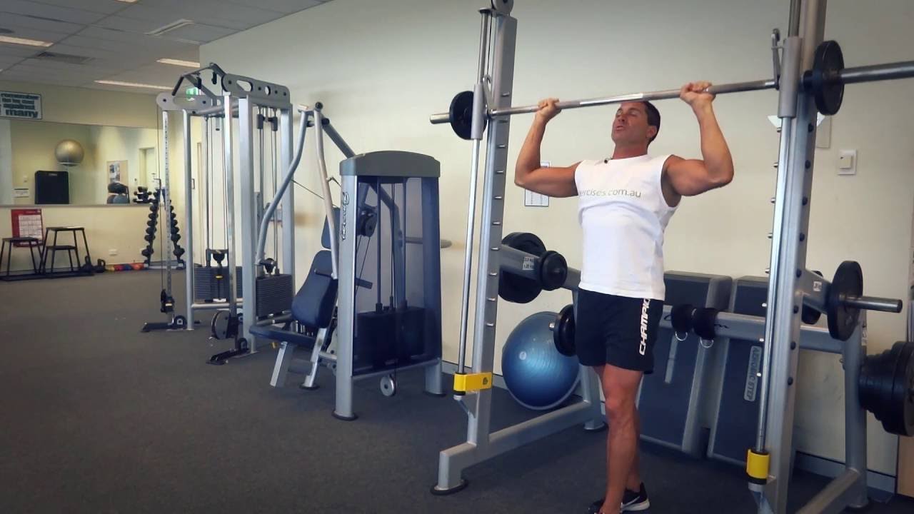 Smith Machine Military Press Exercises Au Youtube