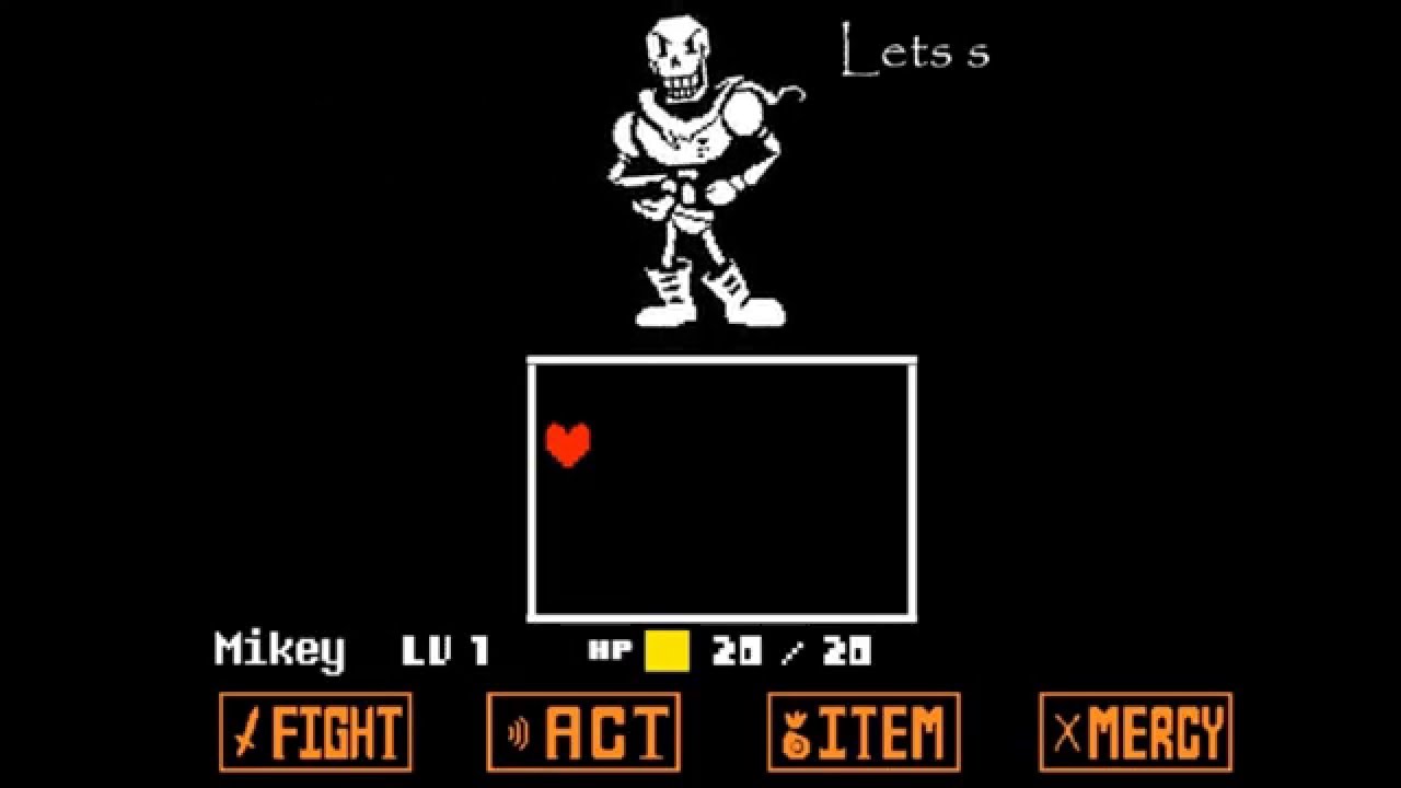 Undertale Papyrus Fight Yardnimfa