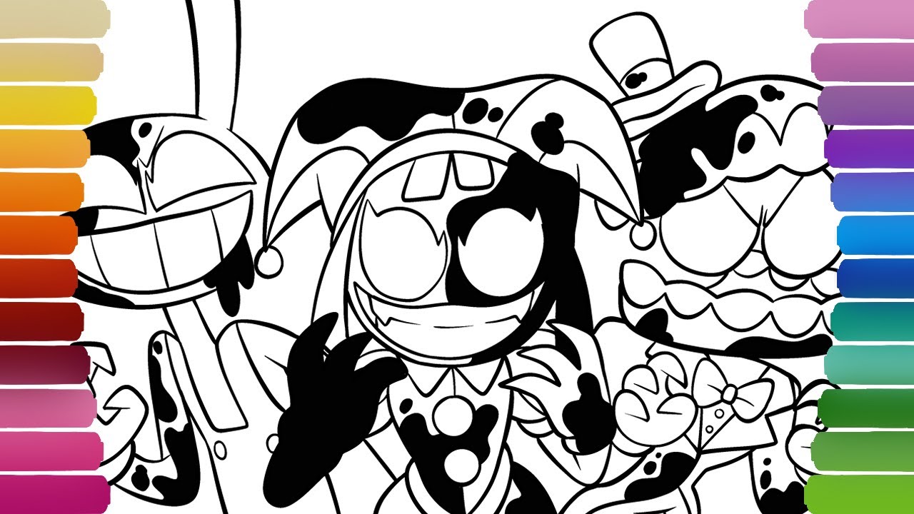 The Amazing Digital Circus But They Re Corrupted Coloring Pages How