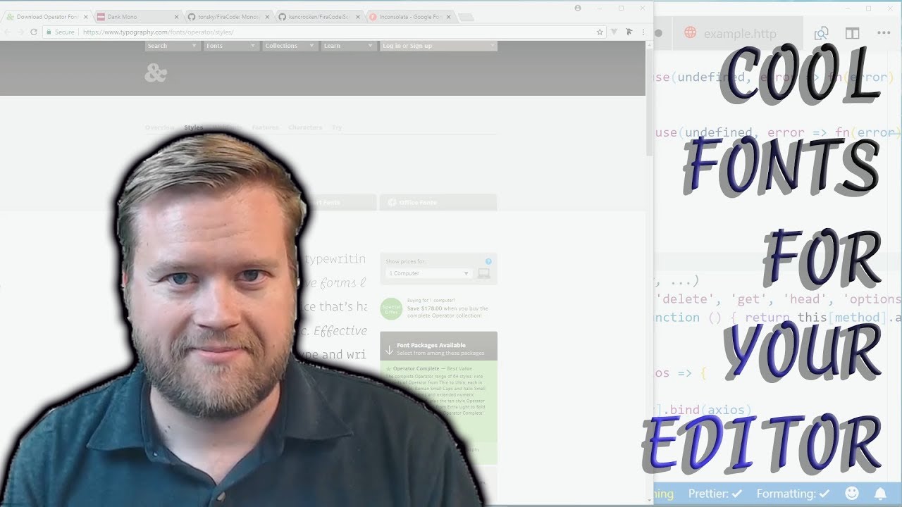Five Editor Fonts That Will Make You Look Cool While Programming Youtube