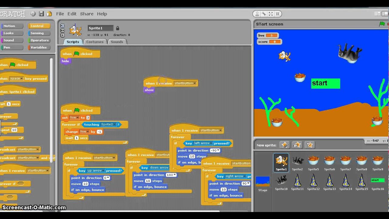 Scratch Start Button Youtube