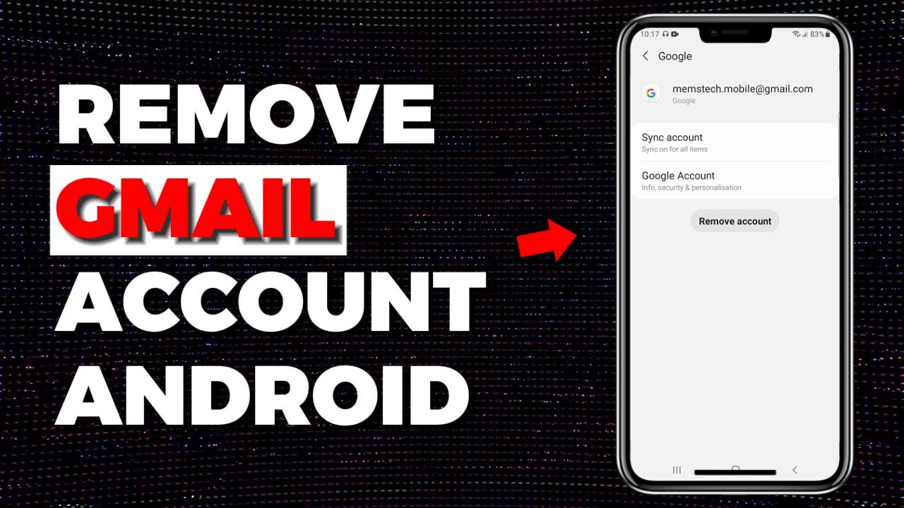 How To Remove Gmail Account From Android Phone Tutorial Youtube