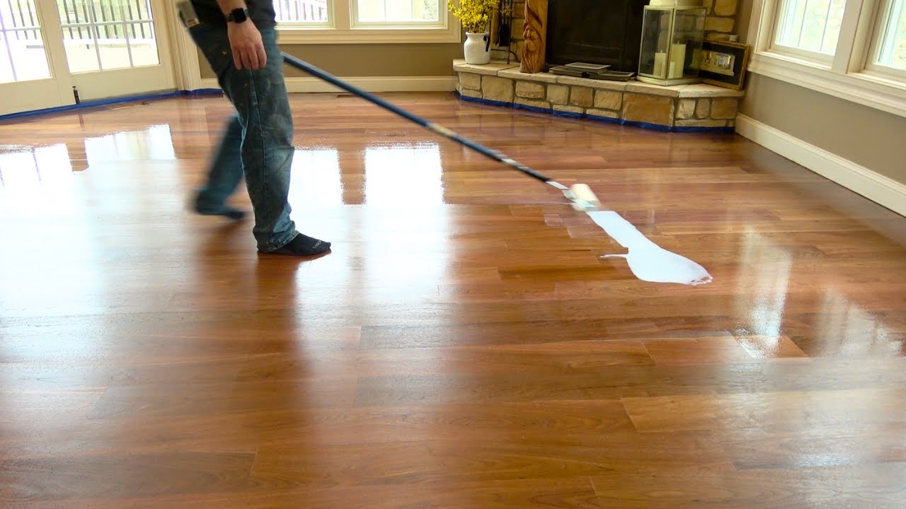 How To Apply Polyurethane To Wood Floors Youtube