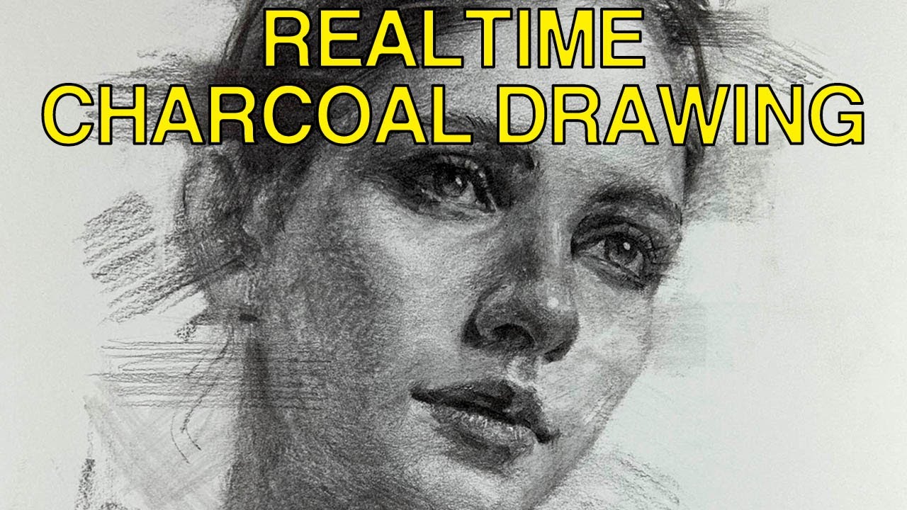 Realtime Charcoal Drawing 122 Youtube
