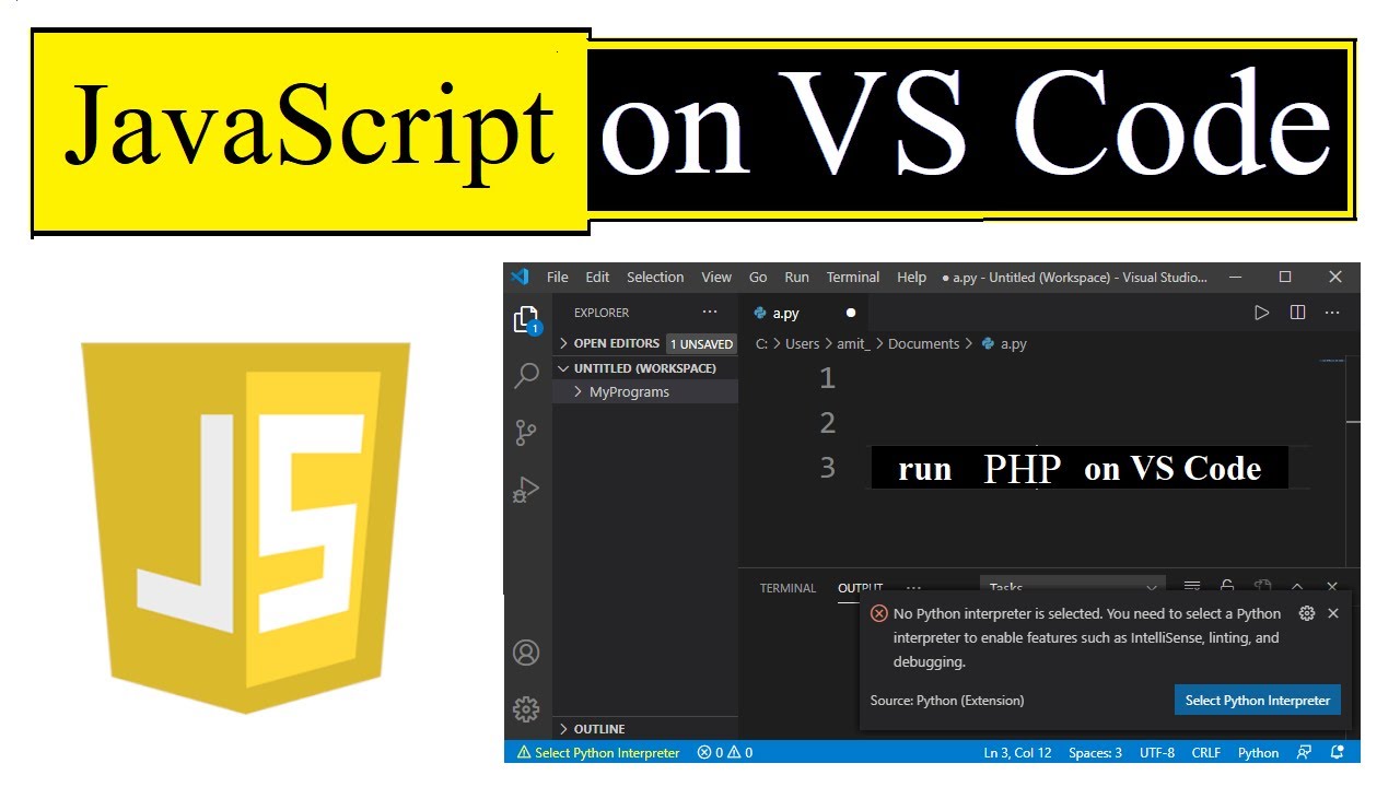How To Create Javascript Project On Vs Code Youtube