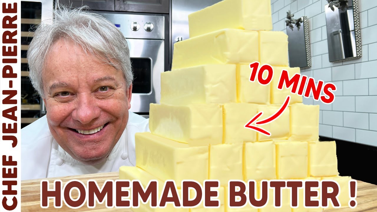 Make Butter In 10 Minutes Or Less Chef Jean Pierre Youtube