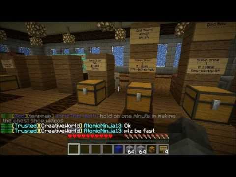 Minecraft Chestshop Plugin Help Tutorial Chriztheriaultt Youtube