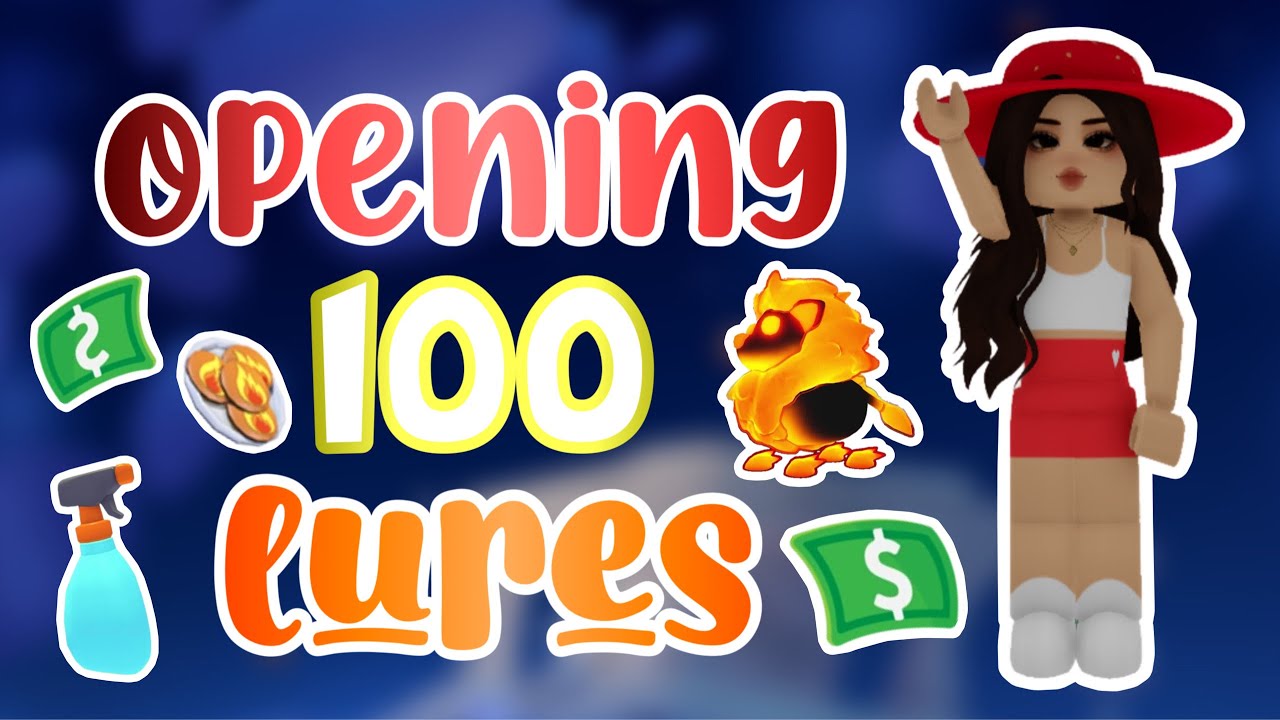 Opening 100 Lures Adopt Me Youtube