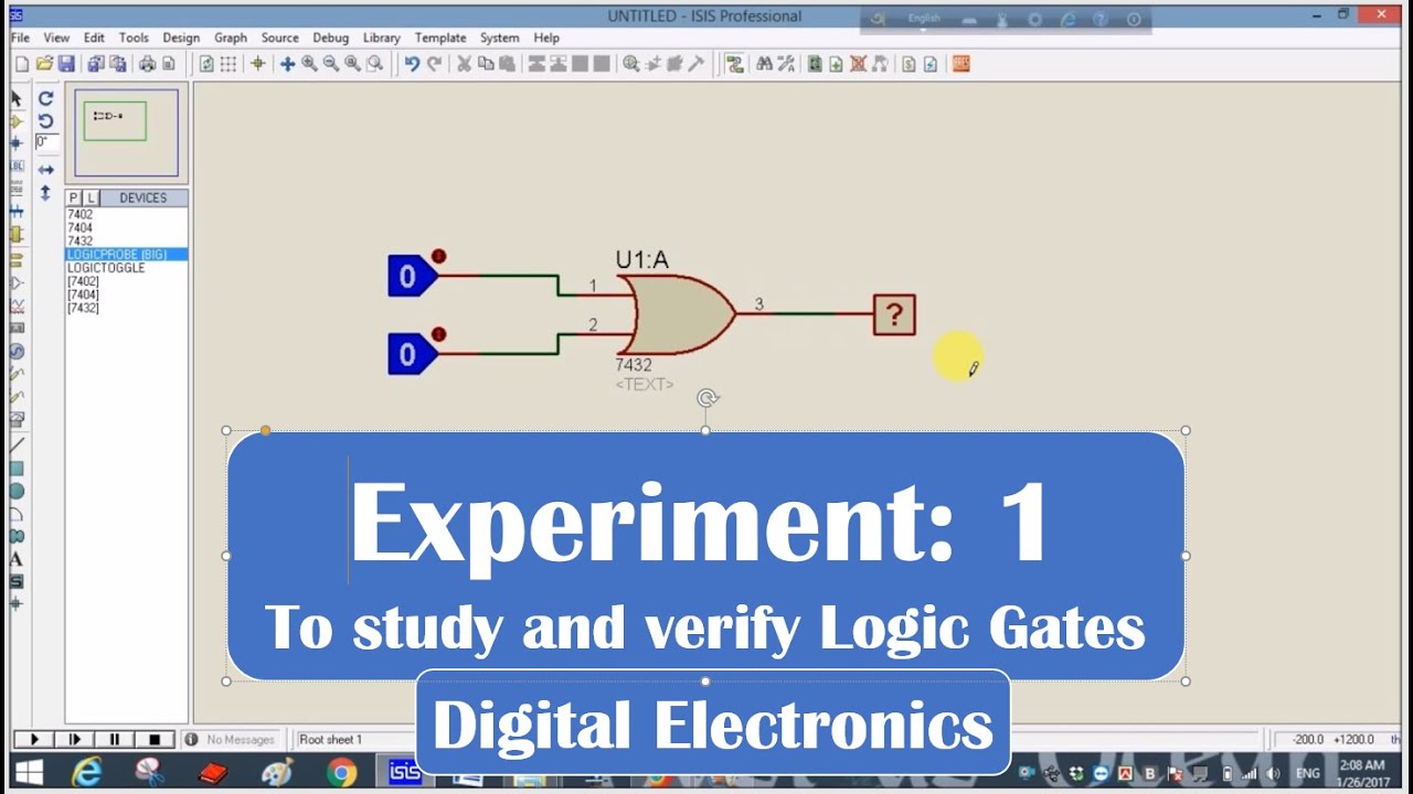 Simulation Of Logic Gates Digital Electronics Youtube