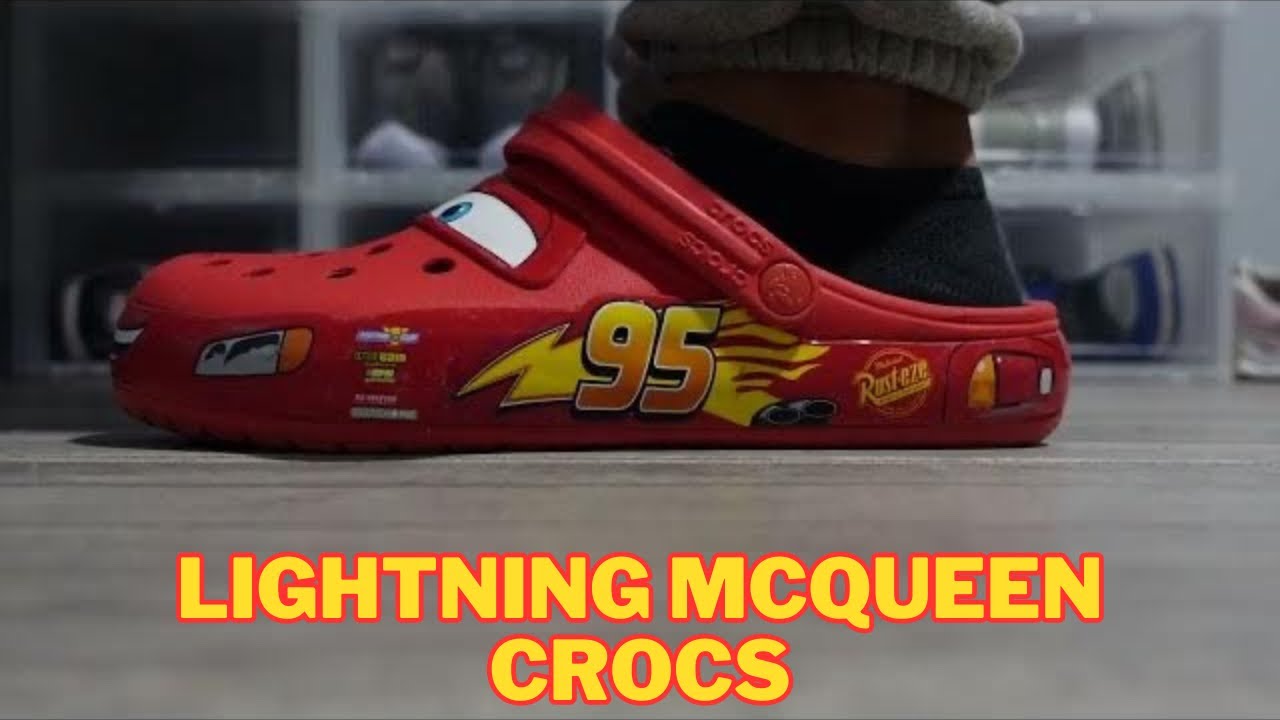 Lightning Mcqueen Crocs On Feet Youtube