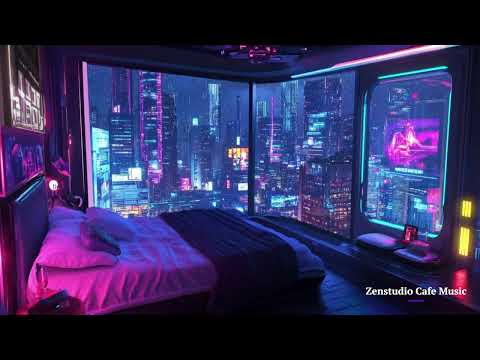 Cyberpunk 80 90s Late Night City Rainy Calm Nighttime Ambience Sleep