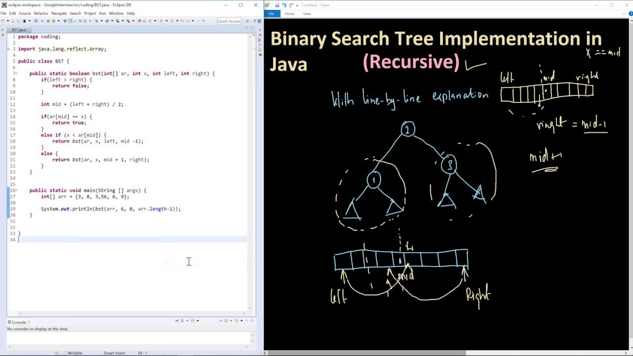 How To Implement Binary Search Tree In Java Line By Line Explanation