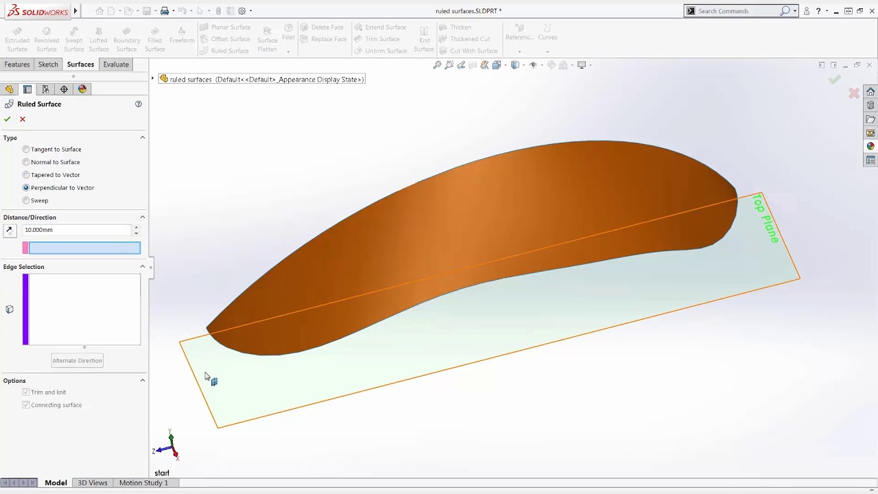 Video Tech Tip 5 Types Of Ruled Surfaces In Solidworks Youtube