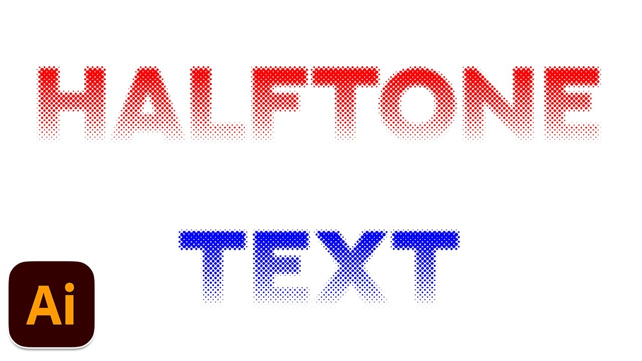 Halftone Text Effect Adobe Illustrator Tutorial Youtube