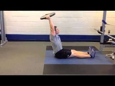 Overhead Plate Sit Up Youtube