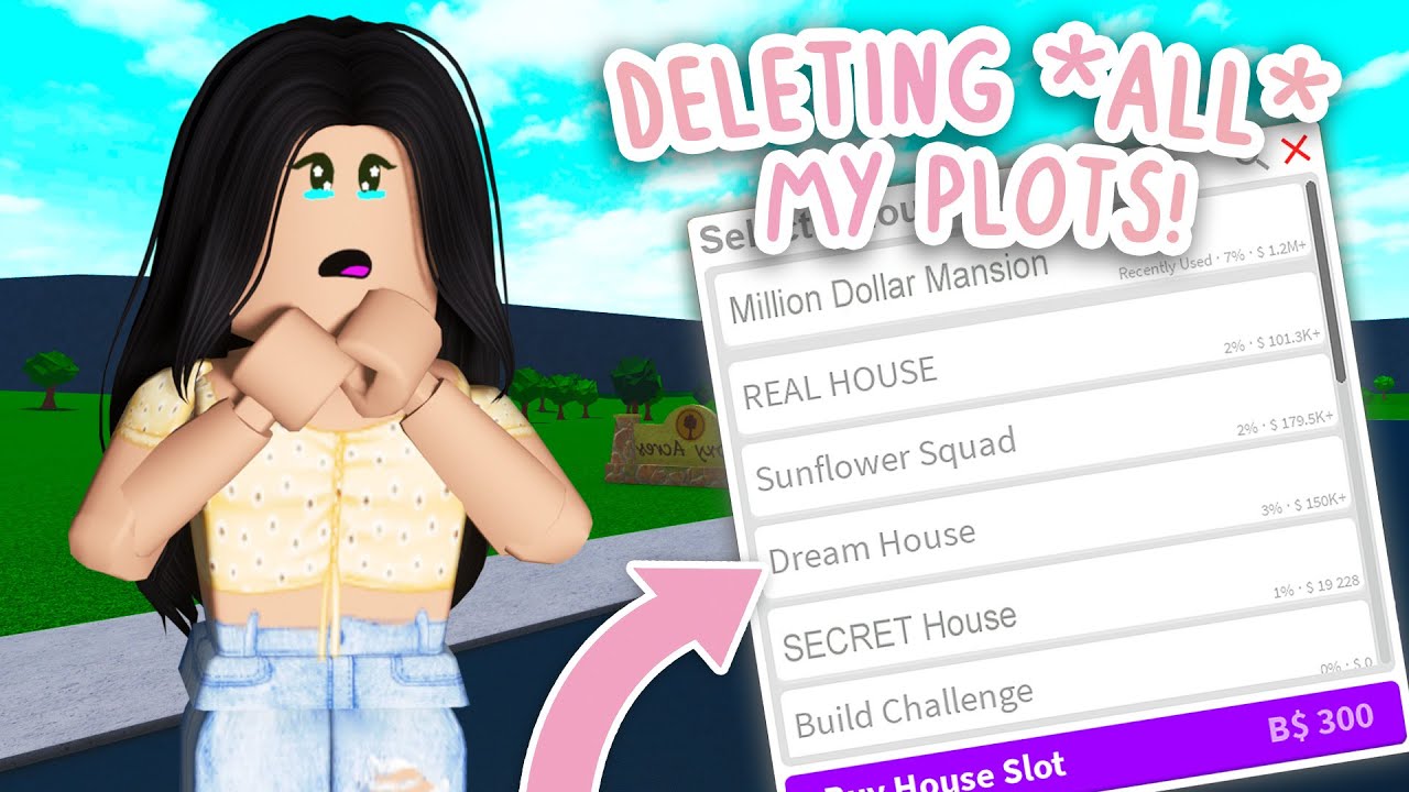 Deleting All My Plots In Bloxburg Starting Over Roblox Youtube